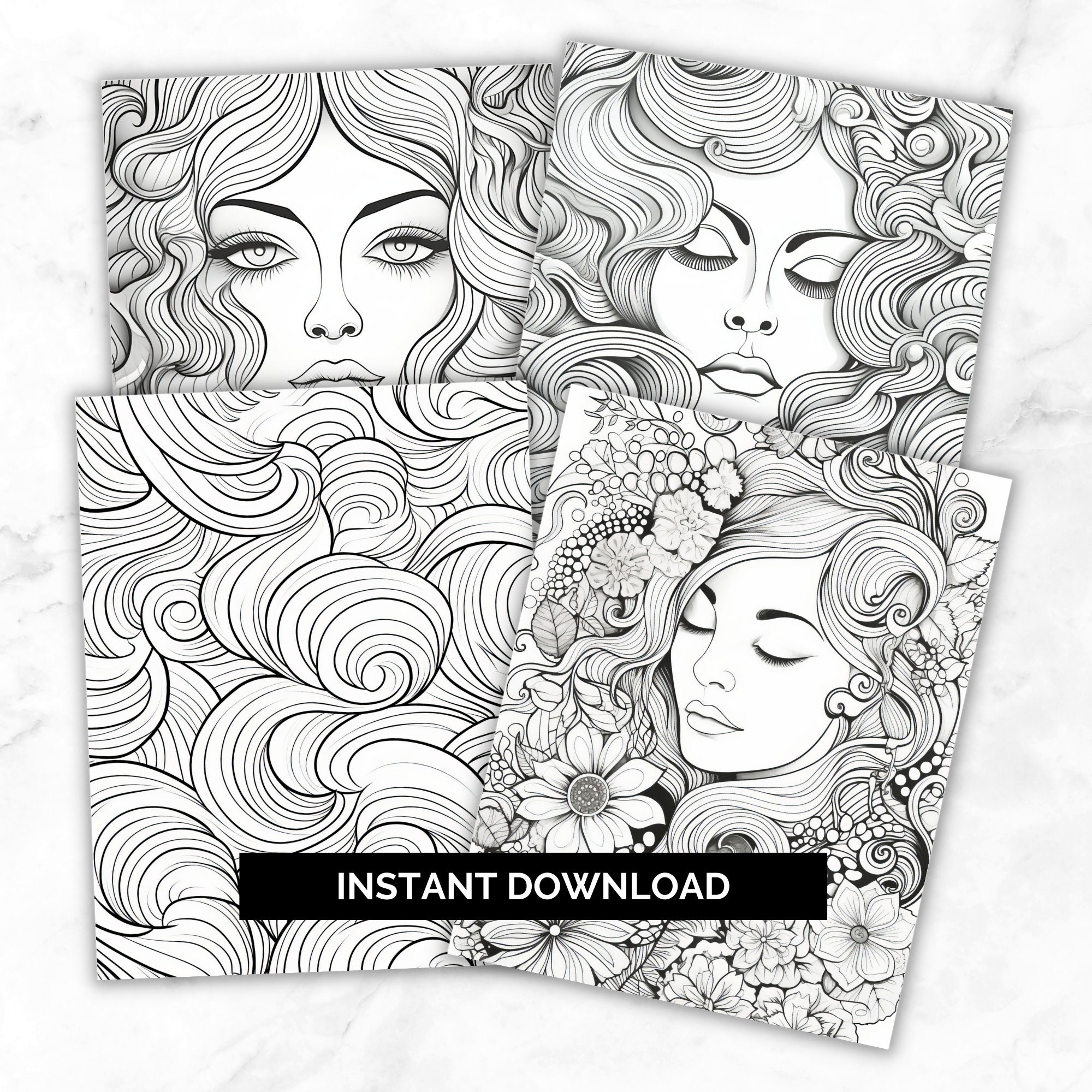 Ocean Mindfulness Coloring Pages Vol 1, Coloring Ebook, Printable ...