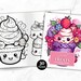 Sweet Treats Coloring Pages - Vol 1, Sweet Coloring Book, Printable ...