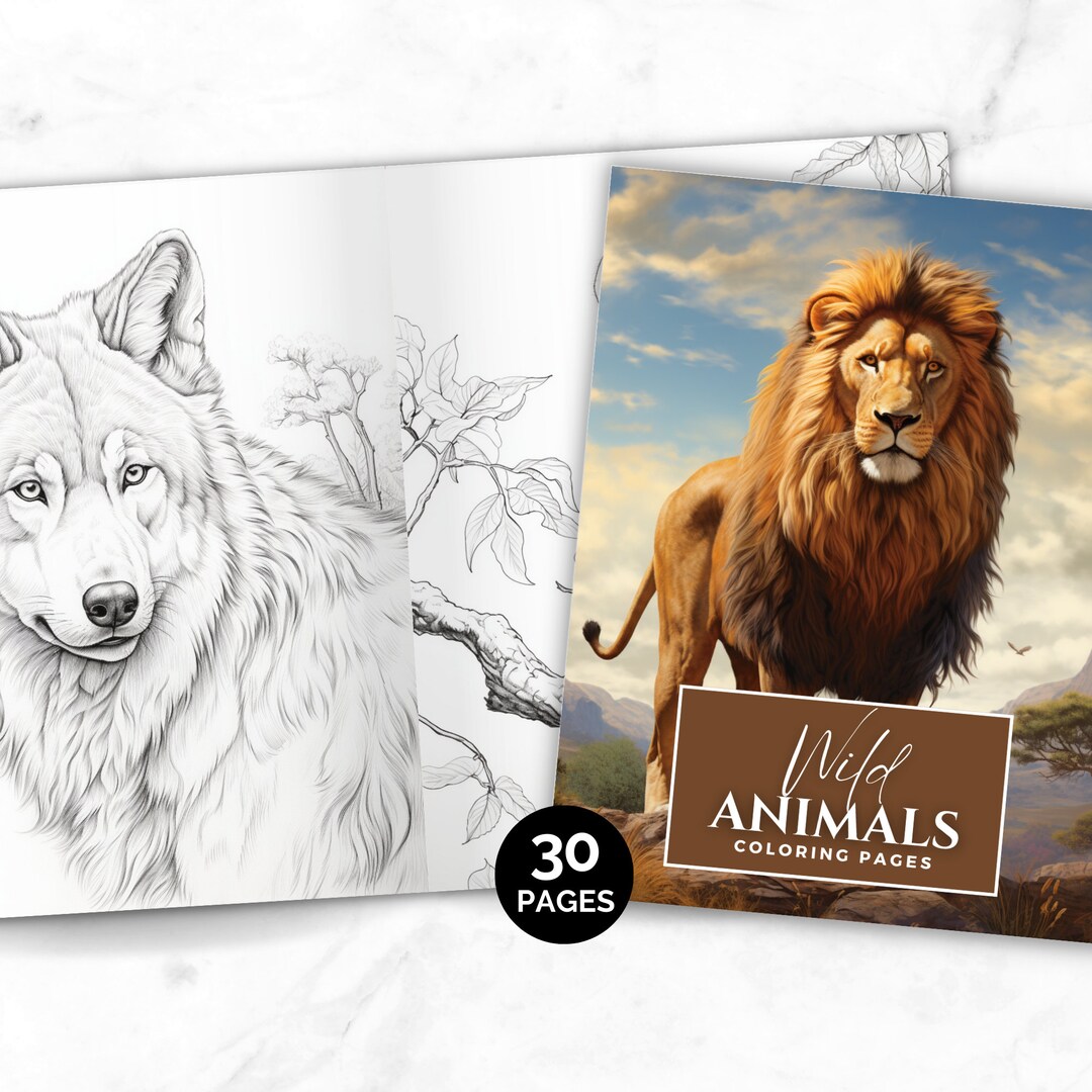 Wild Animal Coloring Pages, 30 Printable Wild Animal Coloring Pages for ...