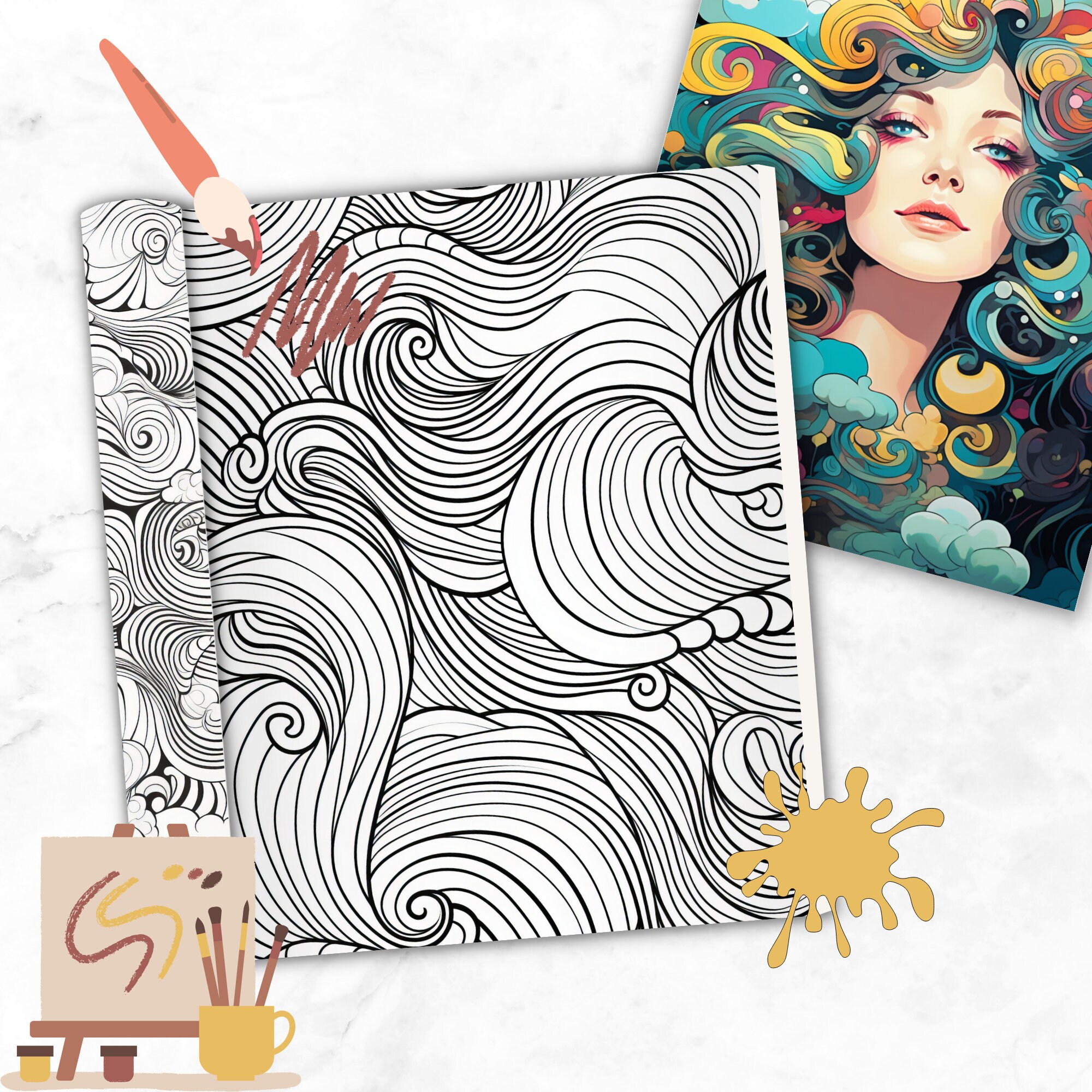 Ocean Mindfulness Coloring Pages - Vol 1, Coloring Ebook, Printable ...