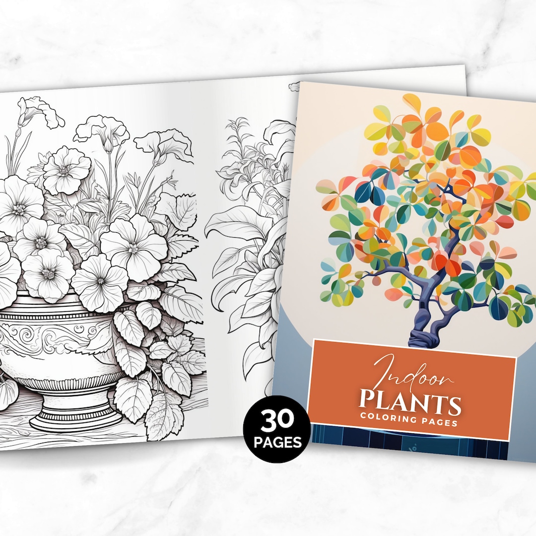 Indoor Plants Coloring Pages, Coloring Ebook, Printable Coloring ...