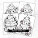 Sweet Treats Coloring Pages - Vol 1, Sweet Coloring Book, Printable ...