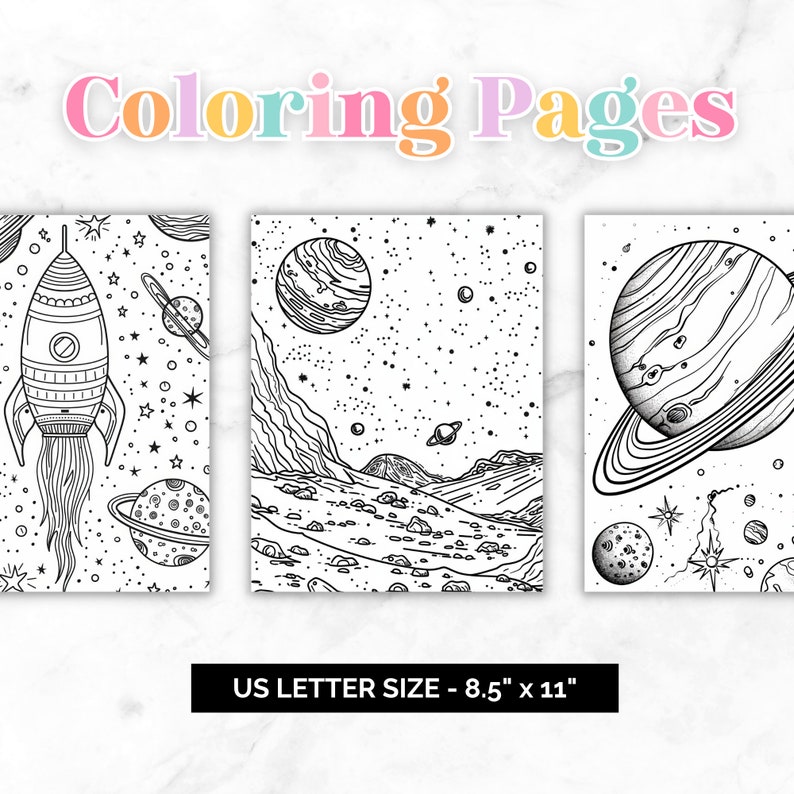 Dazzling Space Coloring Pages, 30 Printable Galaxy Coloring Pages for ...