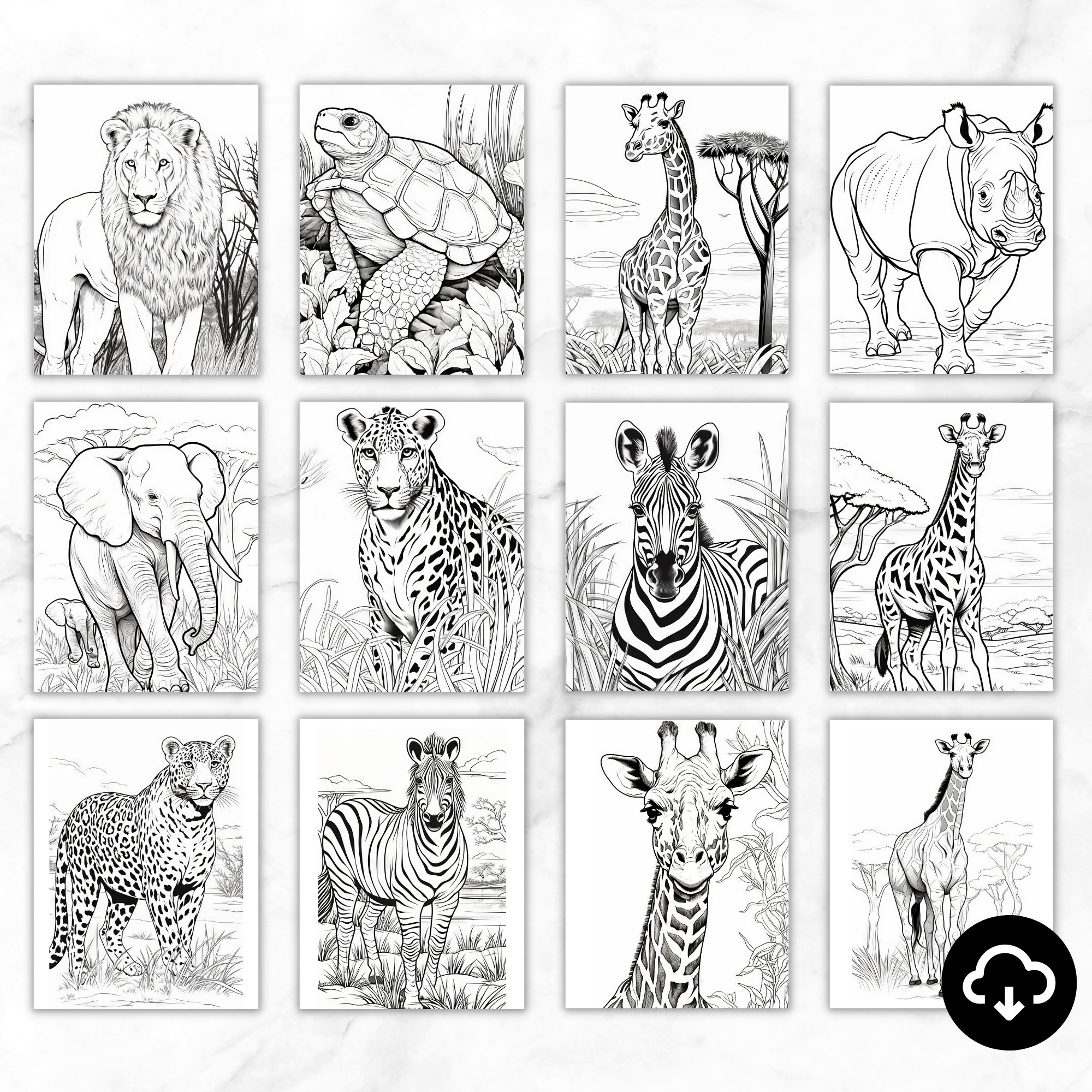 Wild Animal Coloring Pages, 30 Printable Wild Animal Coloring Pages for ...