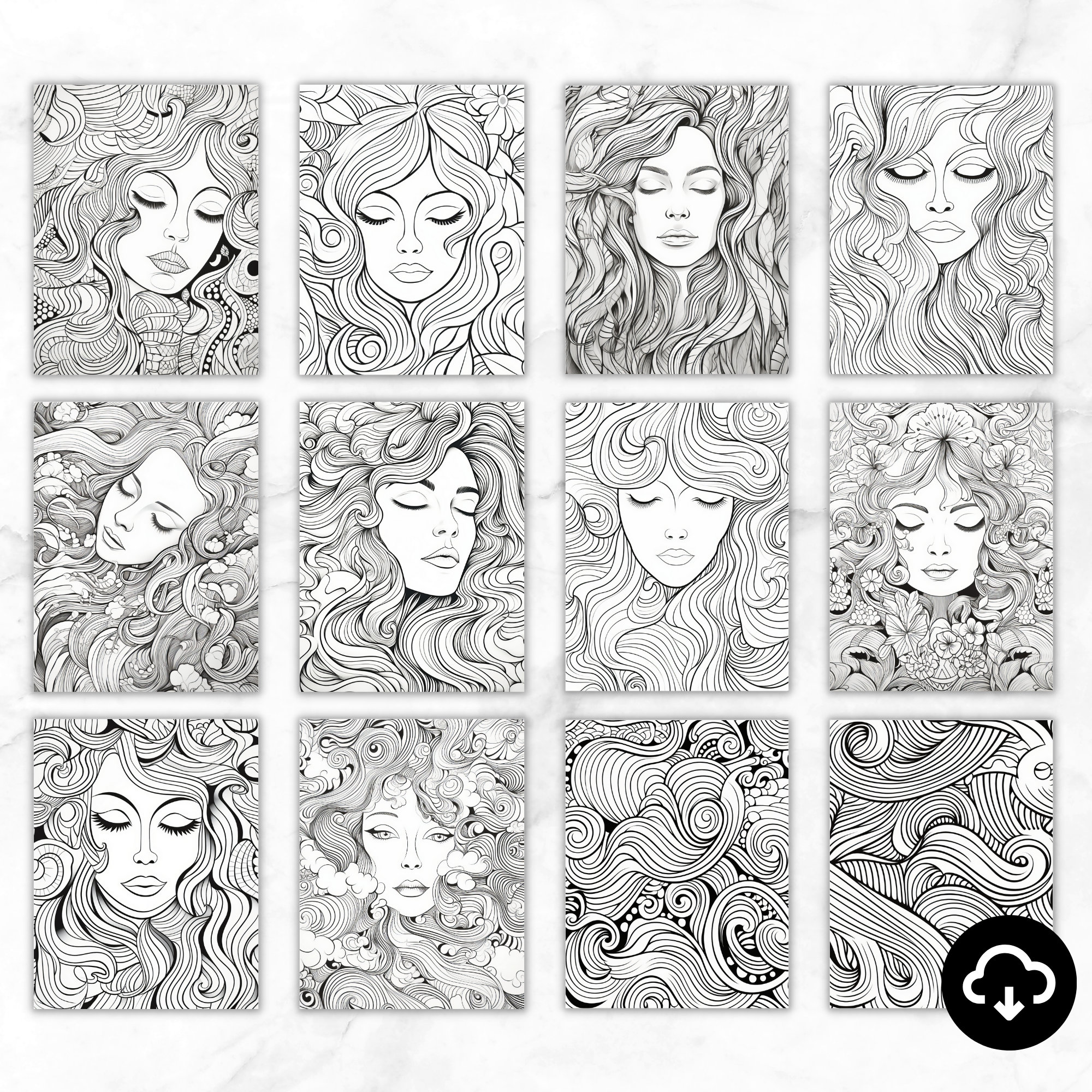 Ocean Mindfulness Coloring Pages - Vol 1, Coloring Ebook, Printable ...