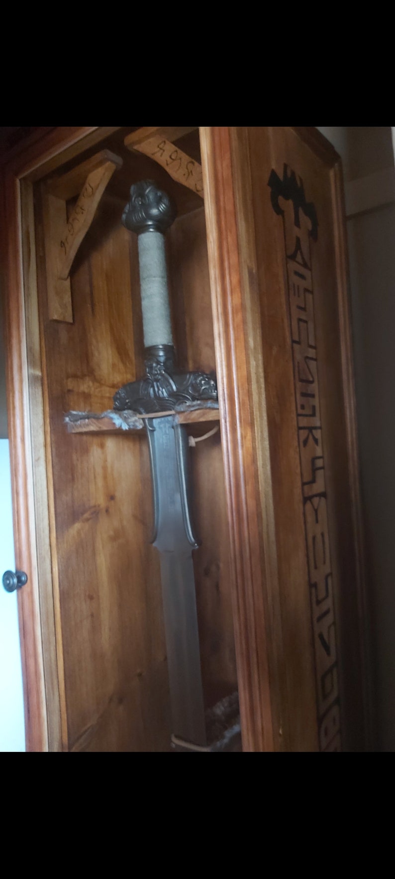 Atlantean Sword and Wood Case Display - Etsy