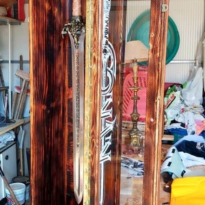 Wood Case Display and Conan Fathers Sword - Etsy