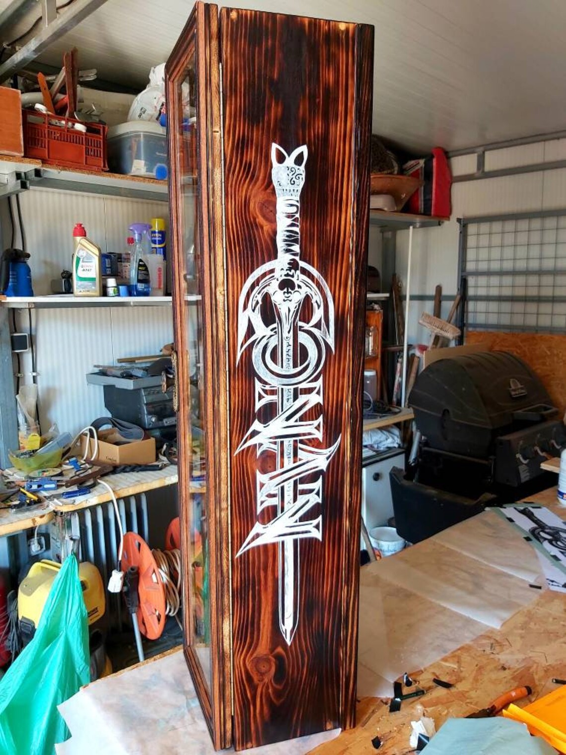 Wood Case Display and Conan Fathers Sword - Etsy