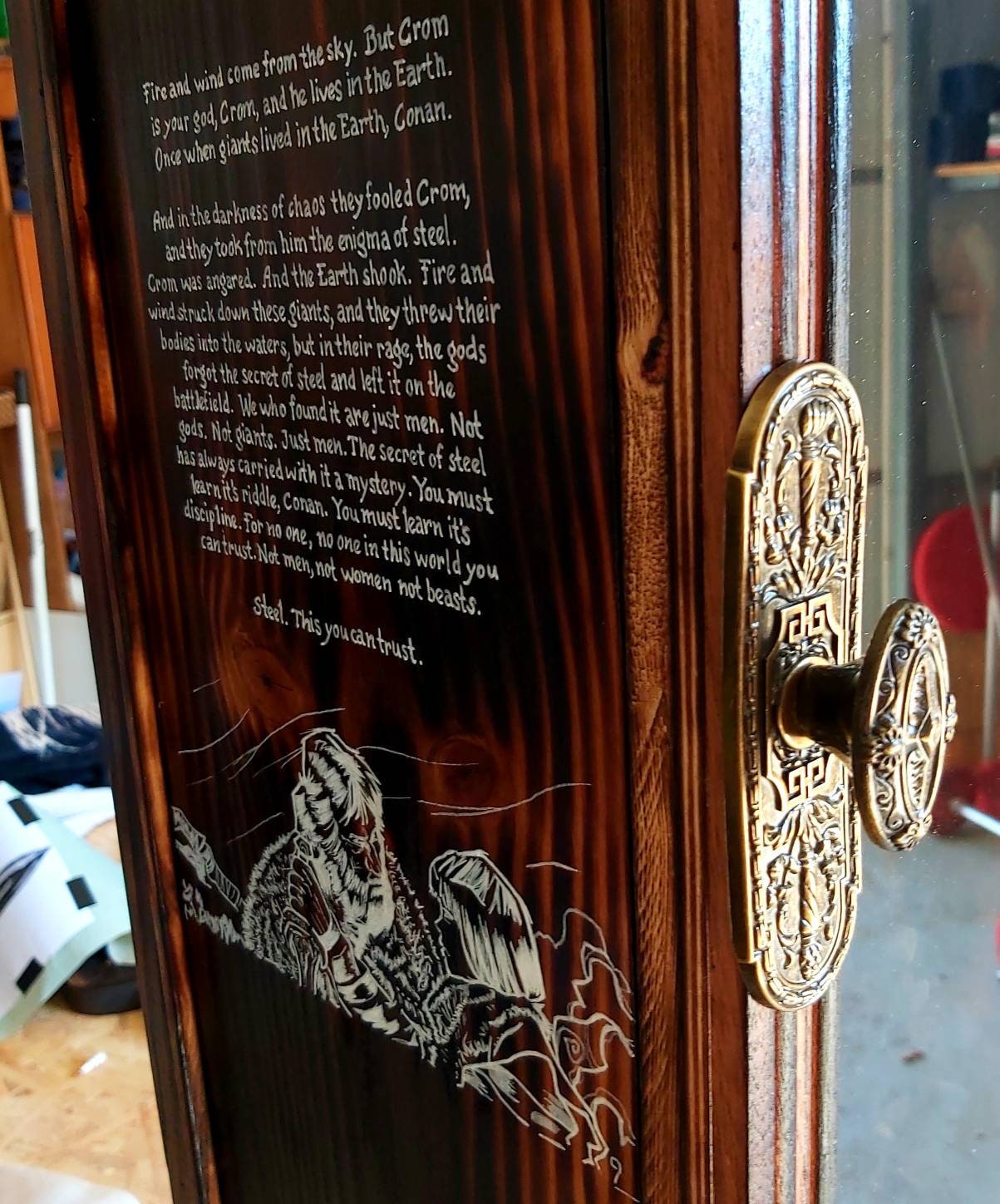 Wood Case Display and Conan Fathers Sword - Etsy