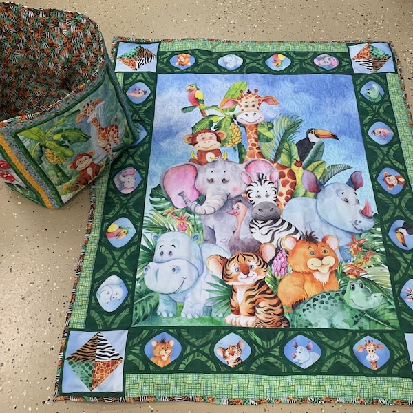 Jungle Animals Quilt - Etsy