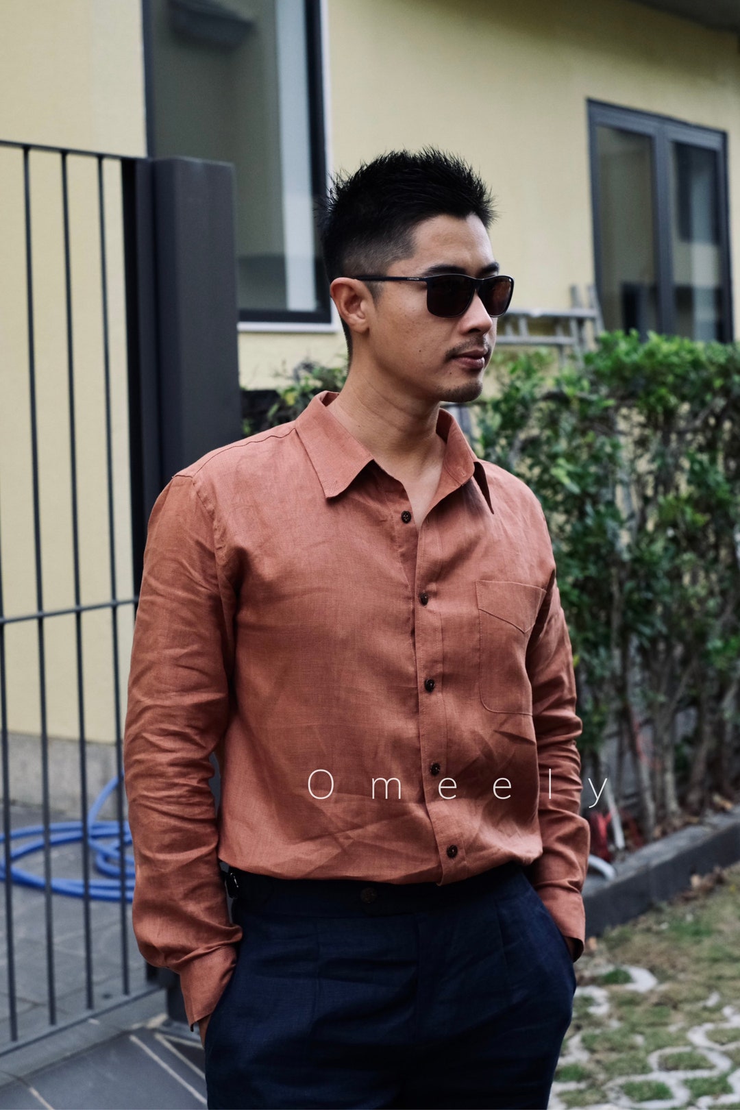 Custom Linen Shirt Men Summer Shirt Linen Tops Linen Blouse Regular ...