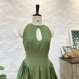 Linen Dress With Pockets Bridemaid Dress Custom Linen Cocktail Dress ...