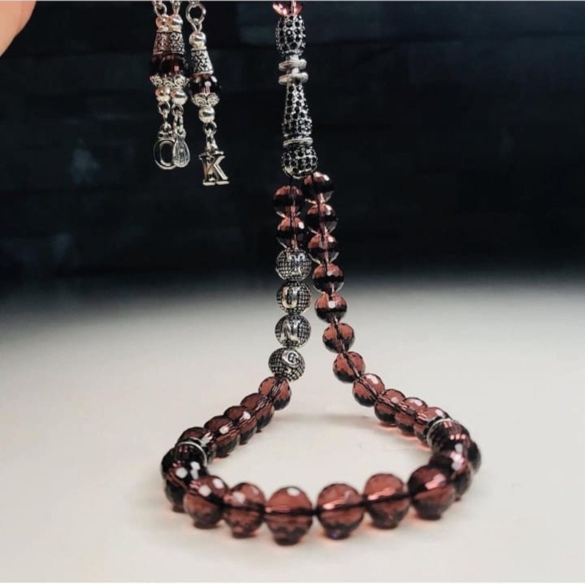 Handmade Indian Zultanit Stone Tasbih With Zircon Imameli ...