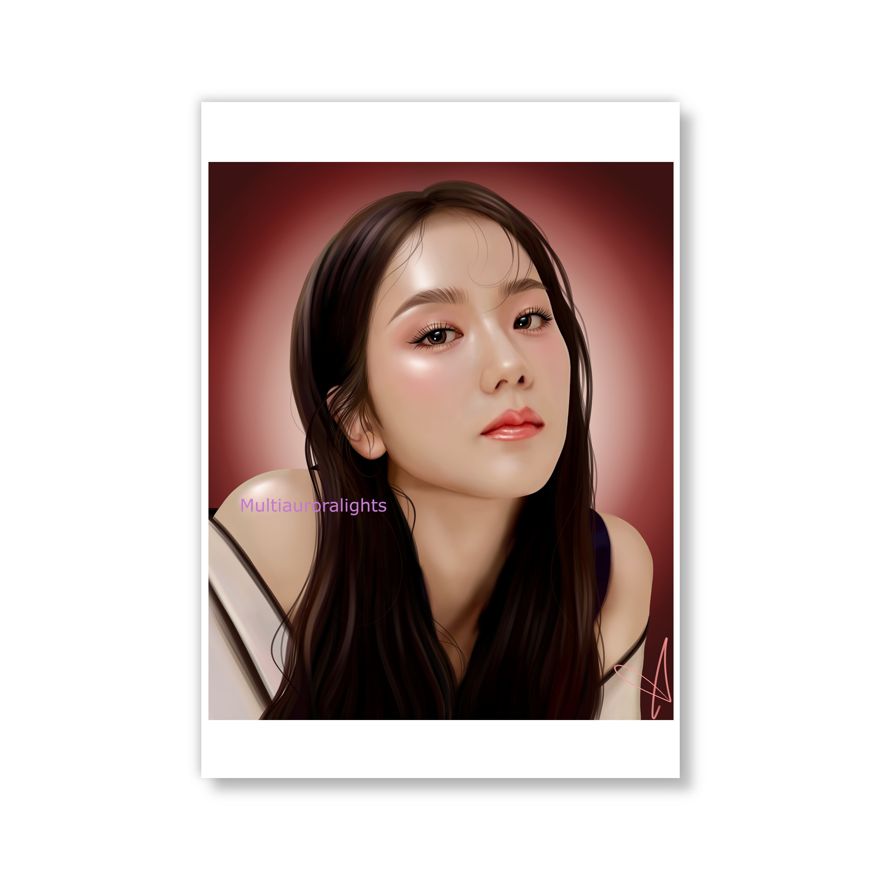 Jisoo de Blackpink original k-pop fanart print - Etsy México