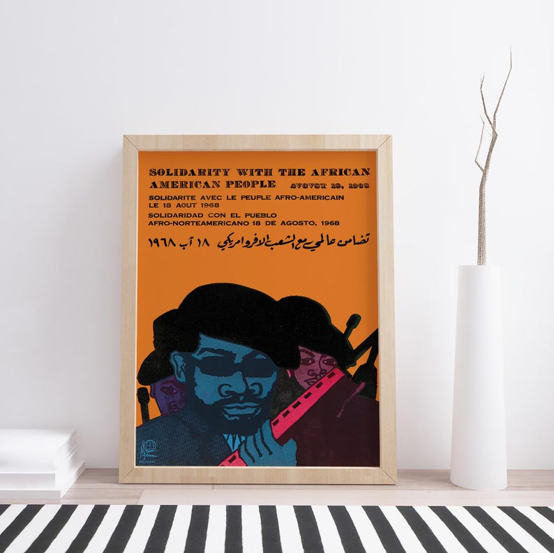 1968 OSPAAAL Poster "solidarity With the African-american People" - Etsy