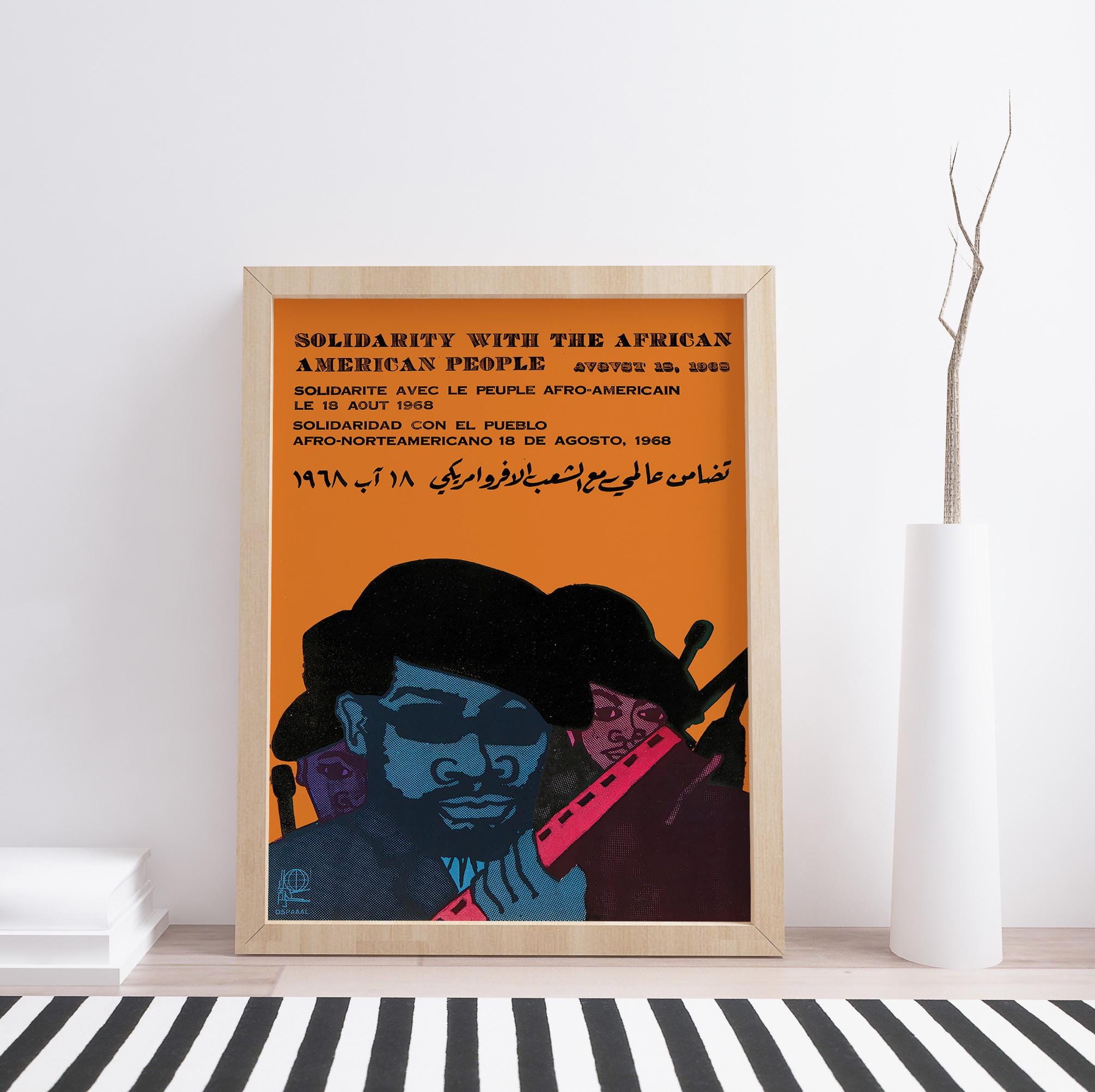 1968 OSPAAAL Poster "solidarity With the African-american People" - Etsy