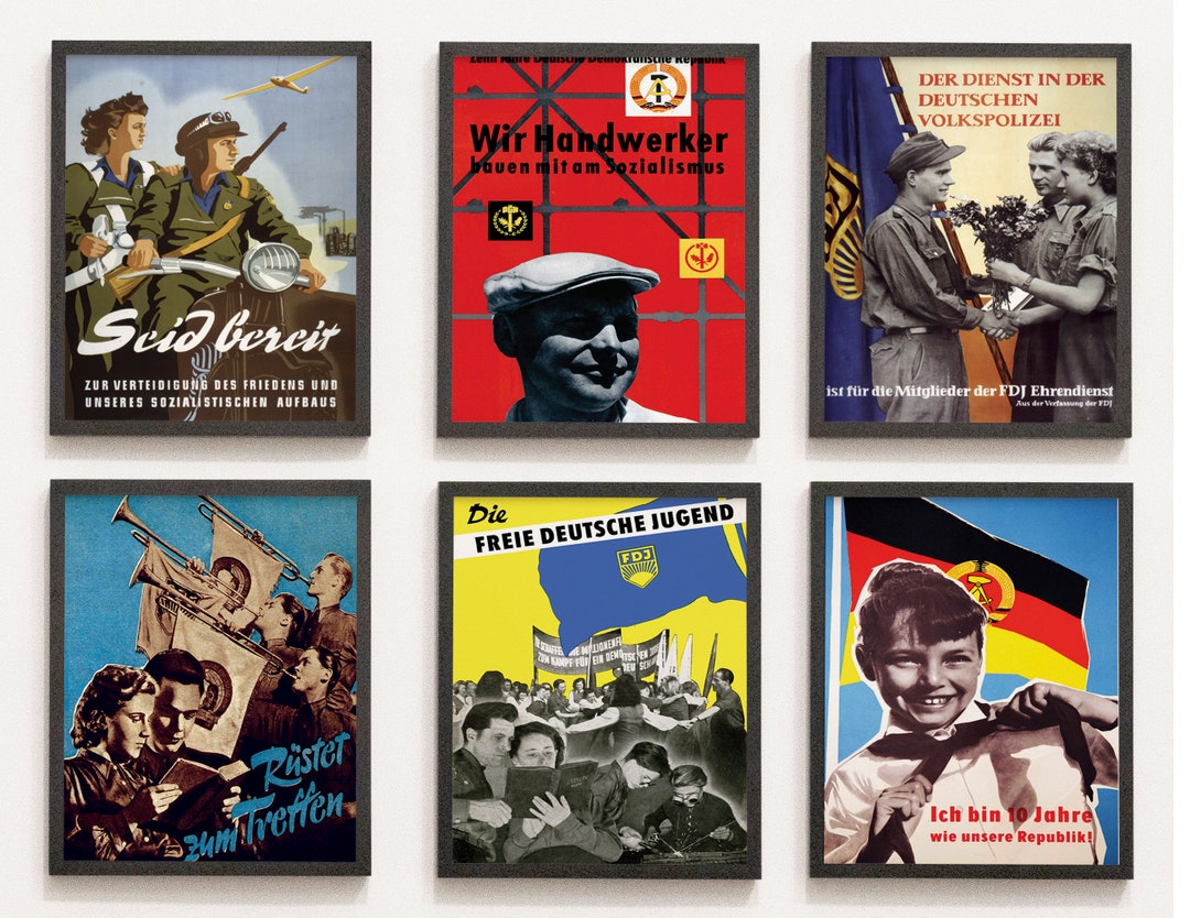 Set of 6 GDR Propaganda Posters DDR Eastern Germany Print Home - Etsy