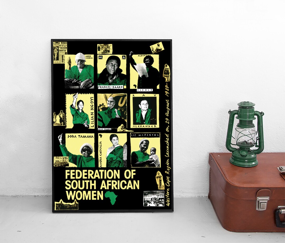 South Africa Political Poster "federation of South African Women" Art ...