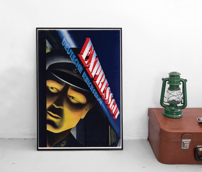 German Reichsbahn Poster: "express Freight!" Vintage Steam Train Travel ...