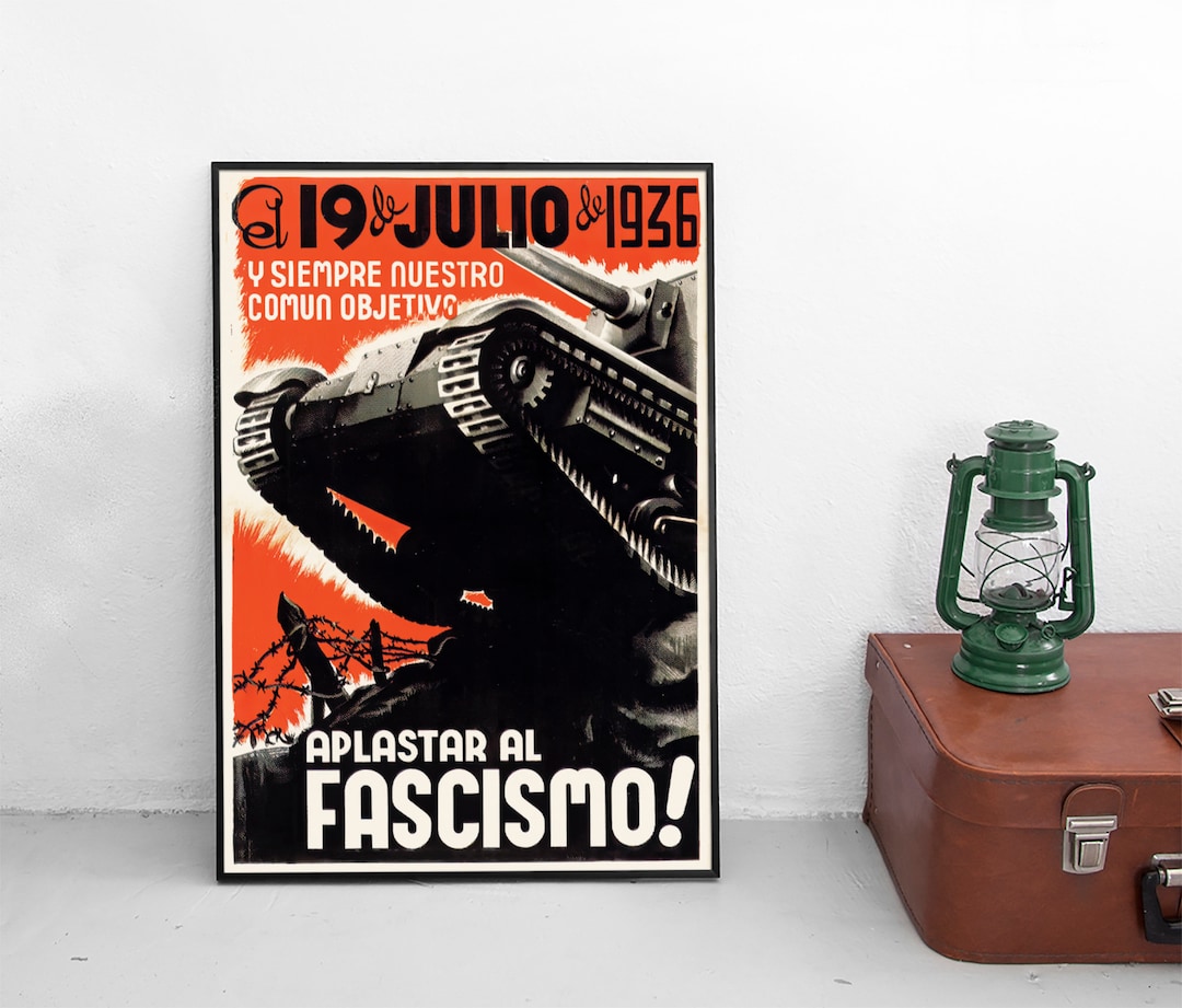 Spanish Civil War Poster "our Common Objective: Crush Fascism!" CNT FAI ...