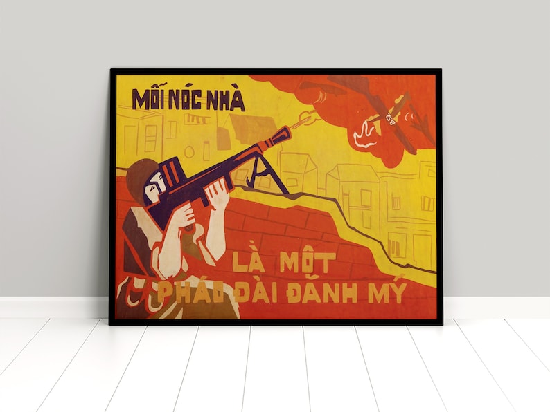 Propaganda Poster Vietnam War "a Roof is a Shield to Defend Against the ...