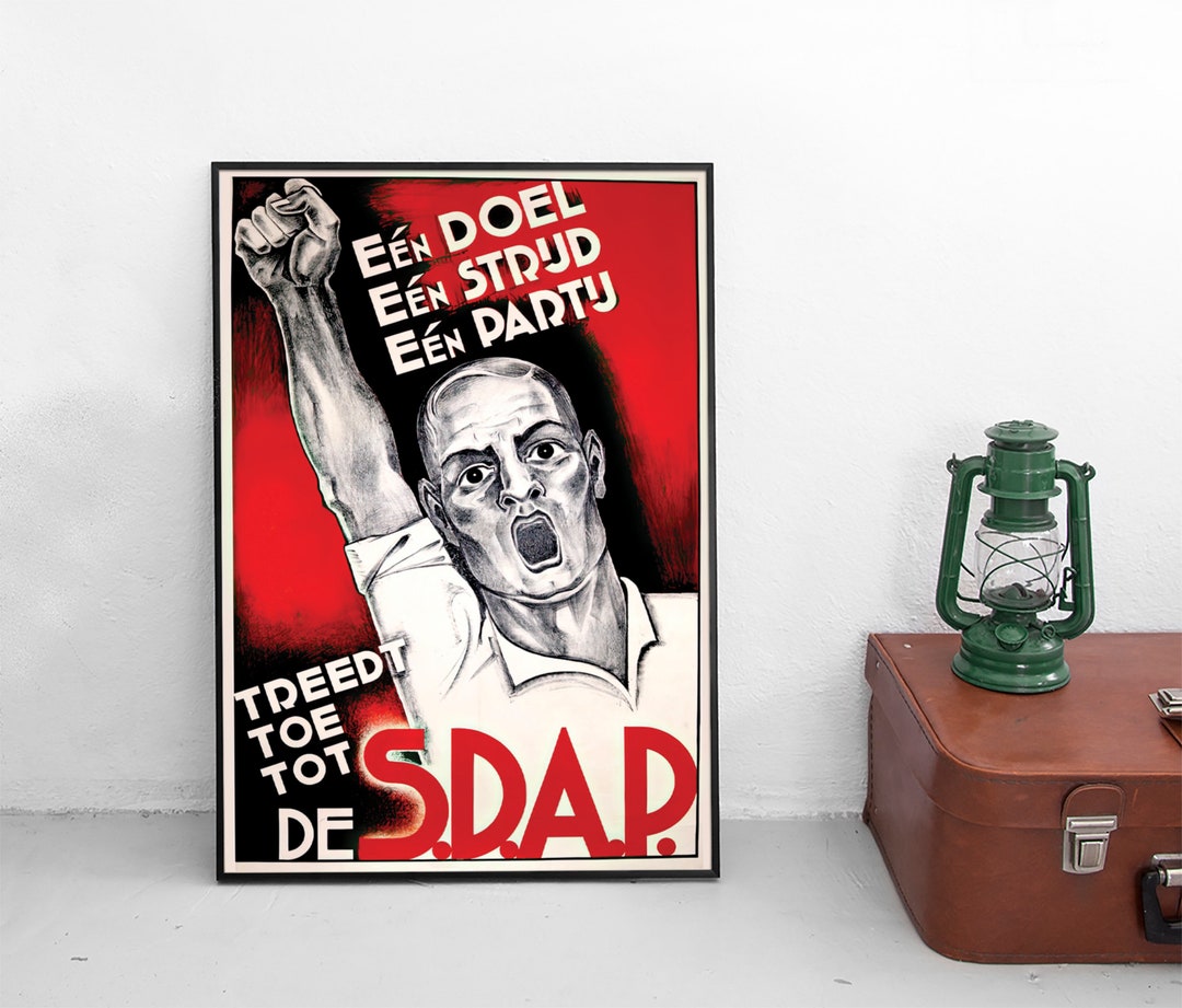 Dutch Election Poster: SDAP "one Goal, Struggle and Party" Socialist ...