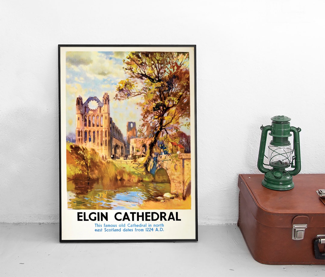 Poster Scotland Elgin Cathedral / Moray / Print Wall Print Travel ...