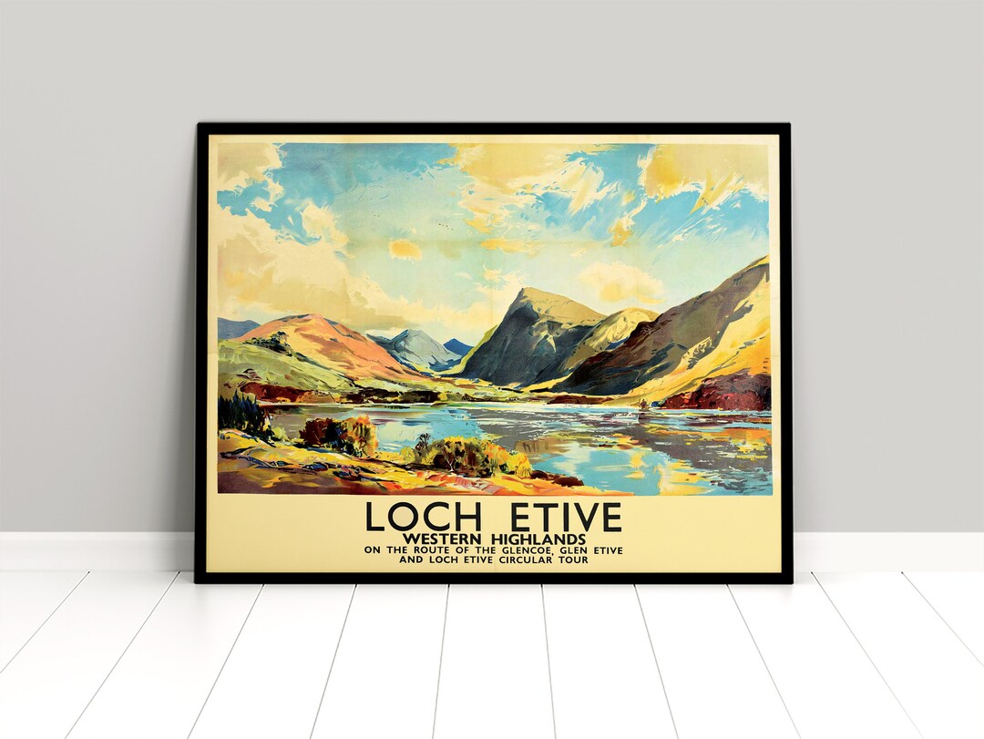 Poster Scotland Loch Etive / Western Highlands / Oban / Argyll and Bute ...