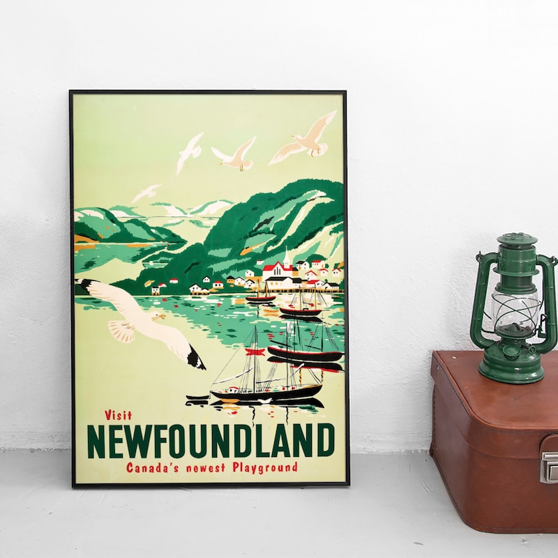 Canadian Art Deco Poster - Etsy UK