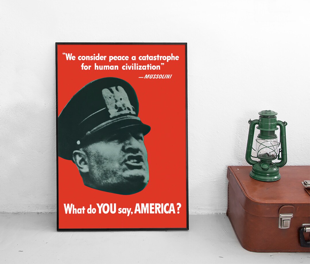 Poster USA "we Consider Peace a Catastrophe for Civilization" Second ...