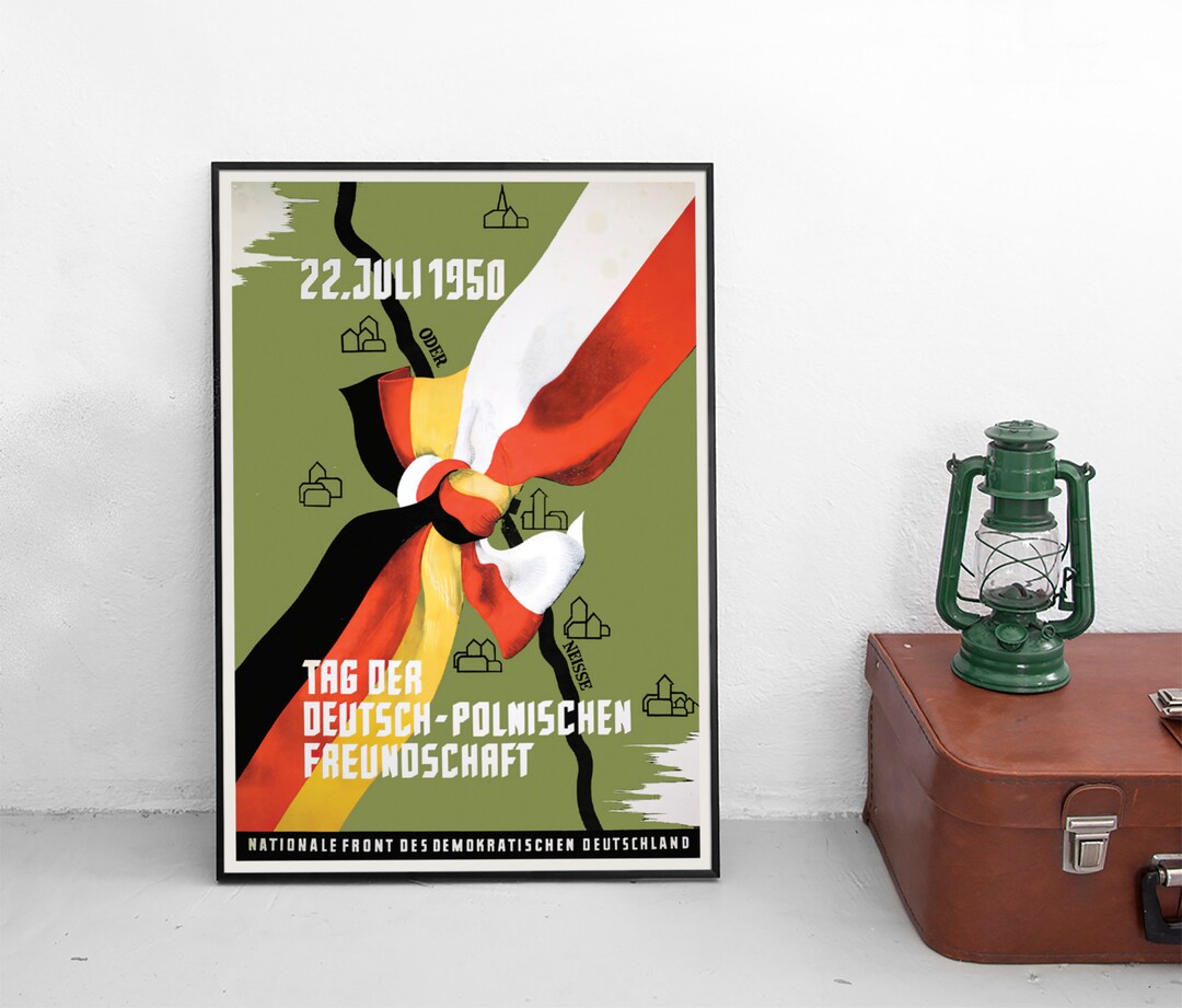 GDR Propaganda Poster Eastern Germany day of the German-polish ...