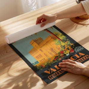 Travel Poster Valencia, Spain Home Decor Wall Art Vintage Wall Print ...