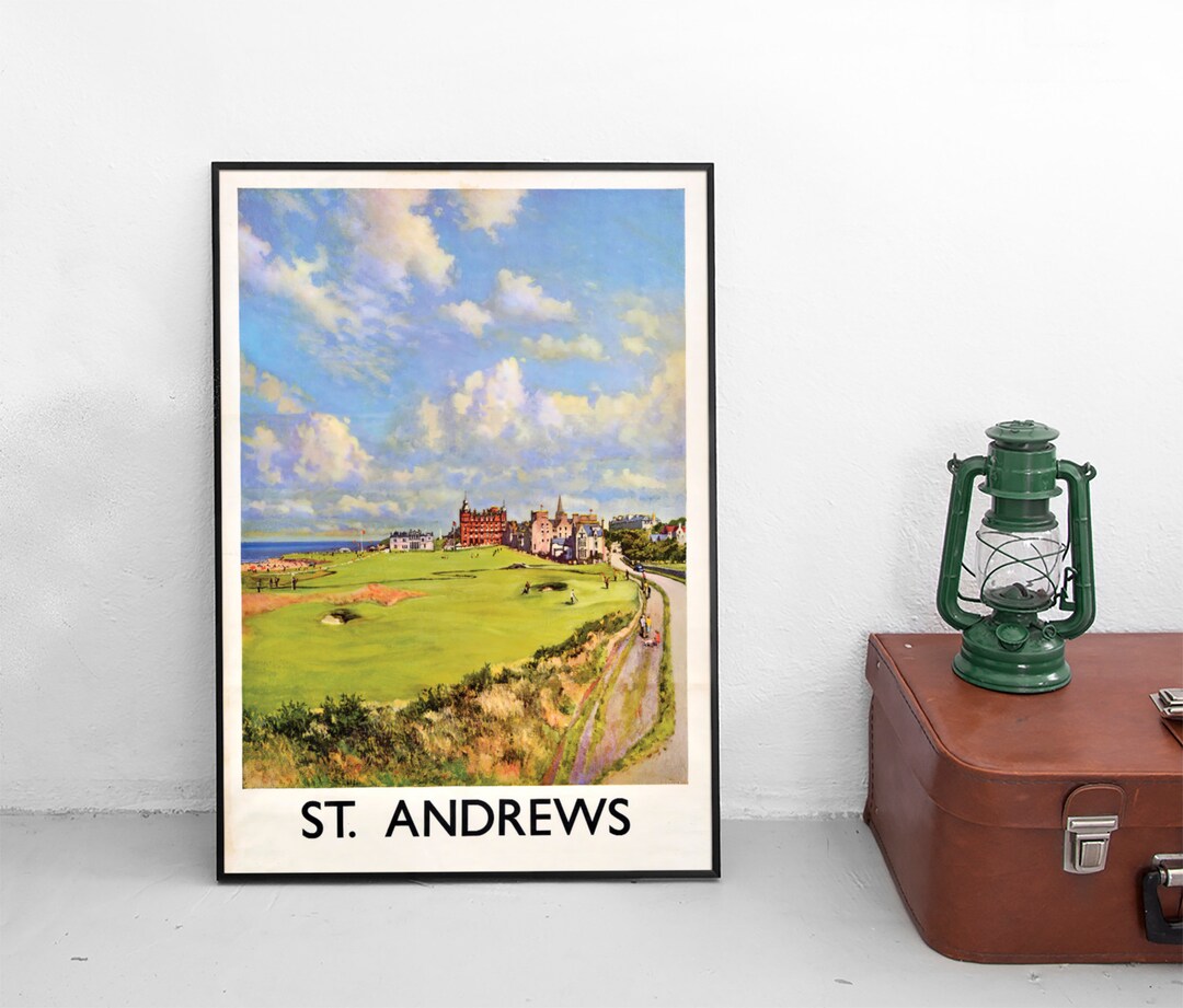 Poster Scotland "st Andrews" Print Home Decor Wall Print Travel ...