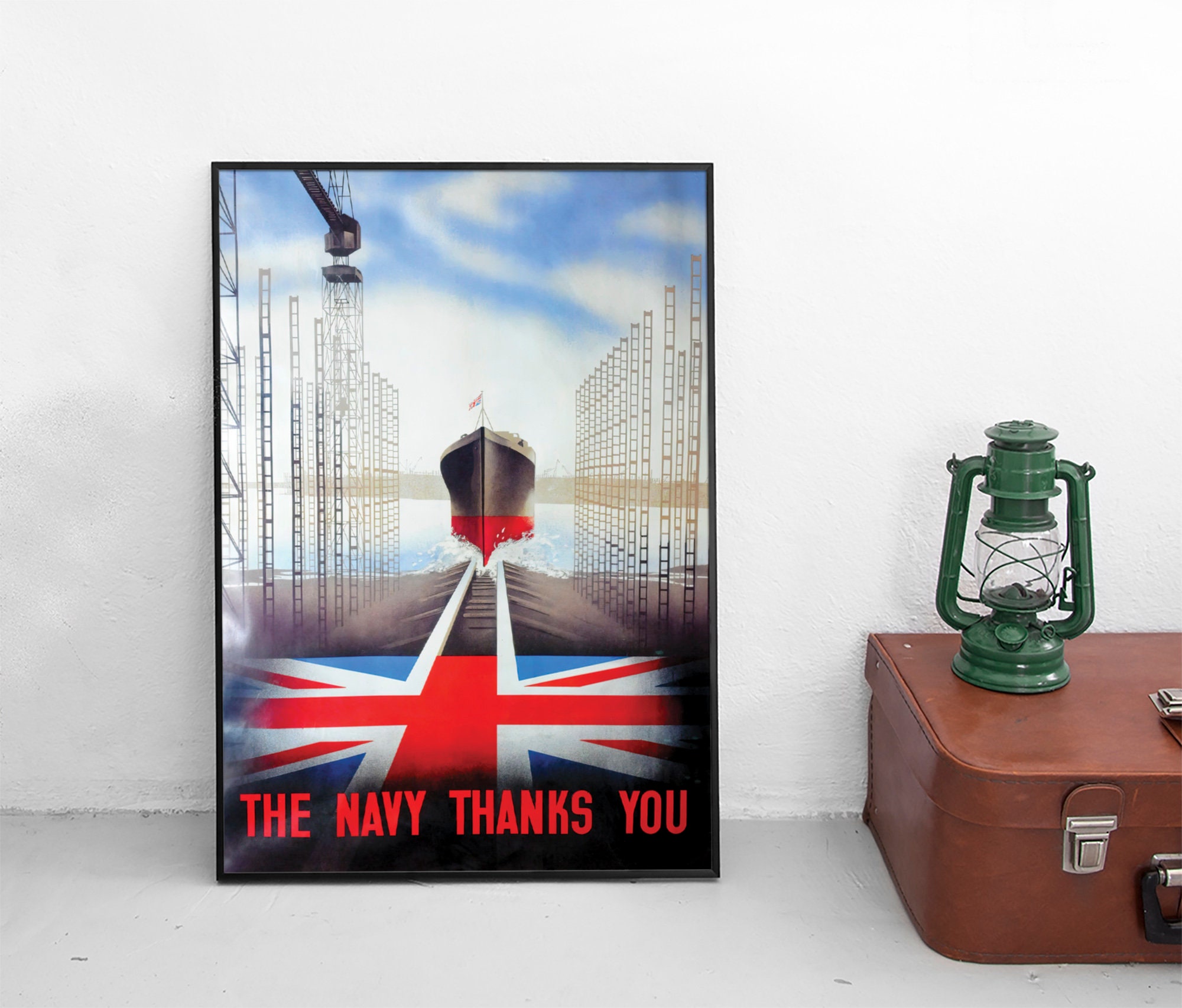 WWII Royal Navy Poster, British Patriotism Art Print Shipyard - Etsy