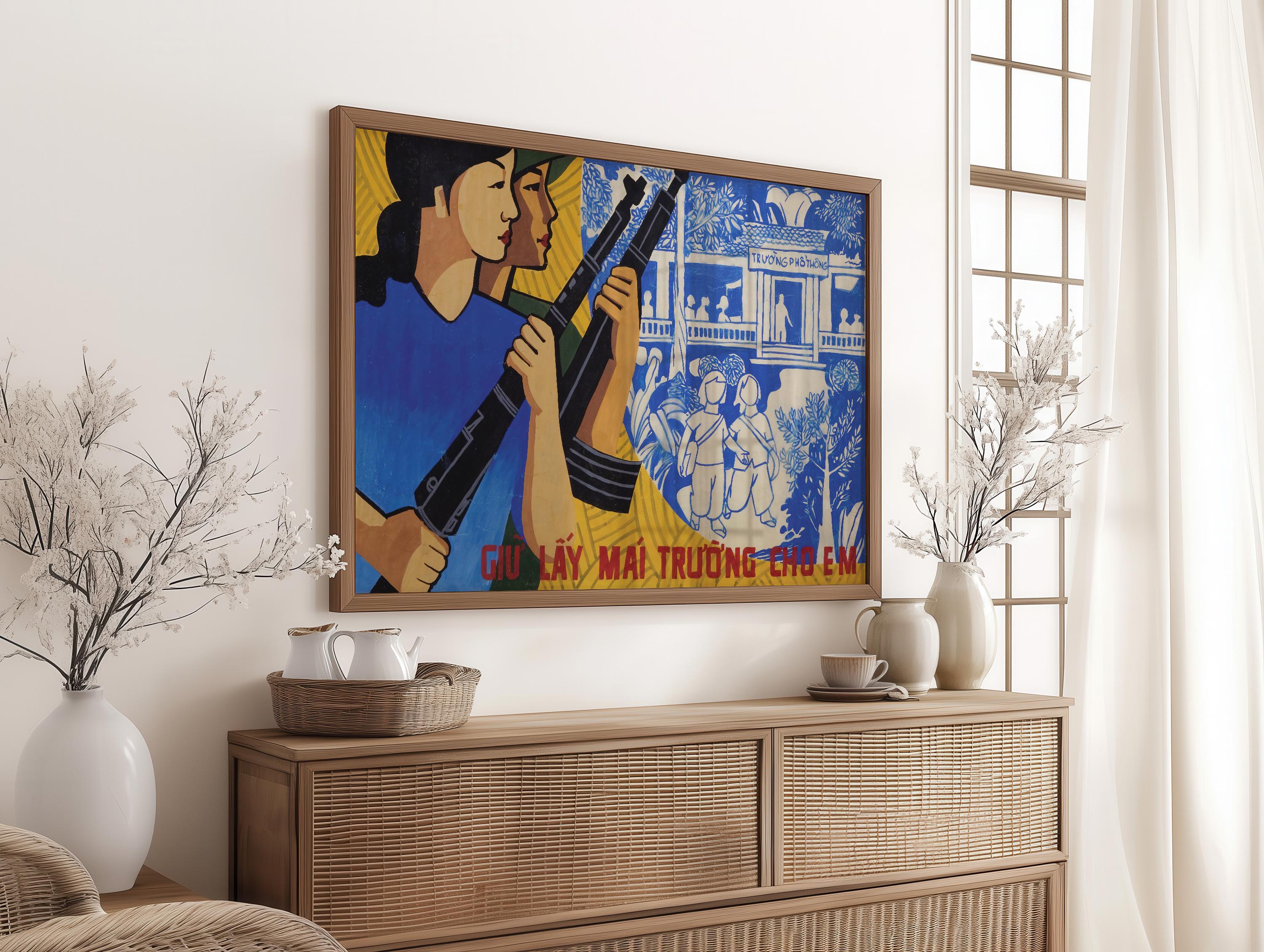 Propaganda Poster Vietnam War "let the Schools Open for the Kids" - Etsy