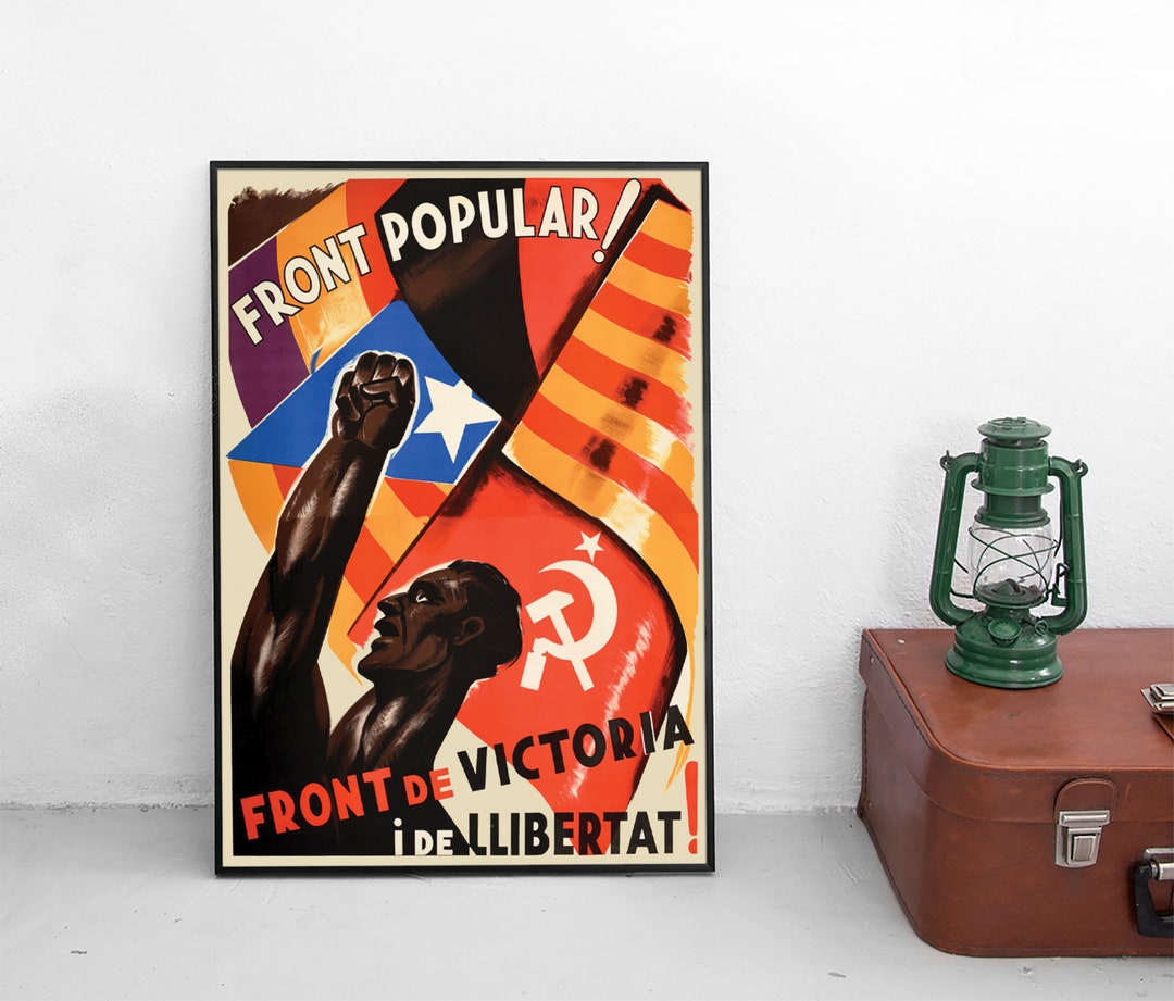 Spanish Civil War Poster: "front Popular. Front of Victory and Freedom ...