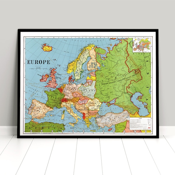 Historic Map of the World - Etsy UK