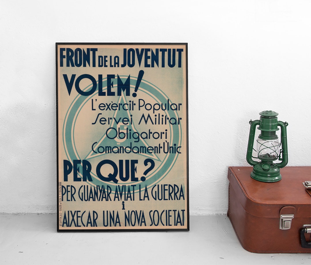 Spanish Civil War Popular Front Poster: "why Military Service? to Win ...