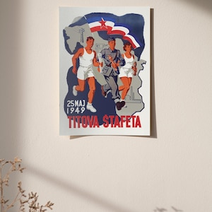 Yugoslavia Propaganda Poster: Titova Stafeta Patriotism Print - Etsy