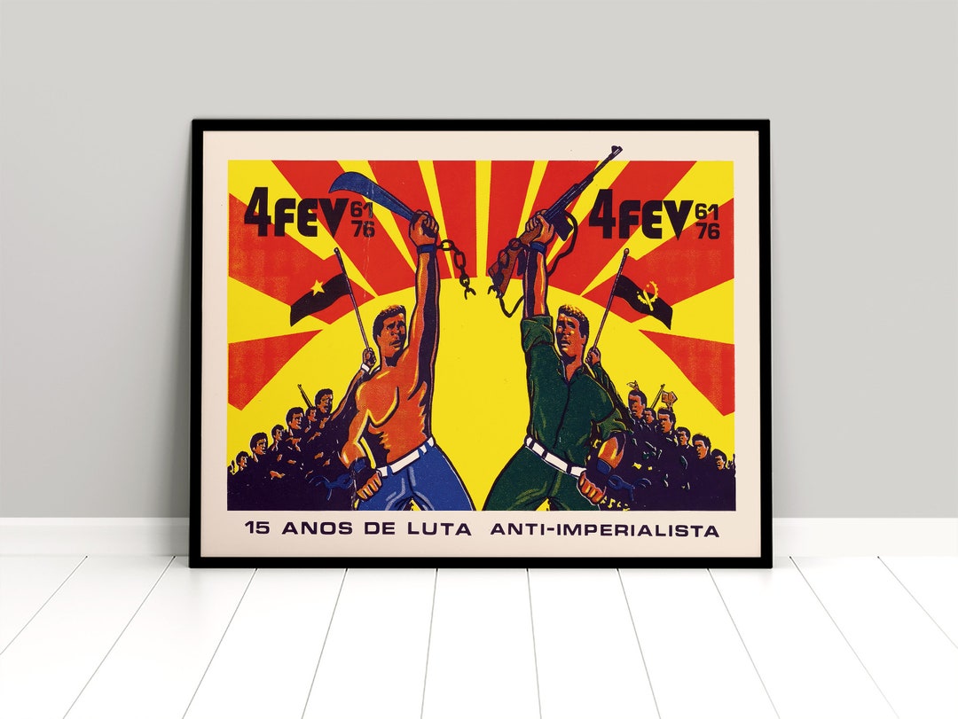 1970s Propaganda Poster Angola "15 Years of Fighting for Anti ...
