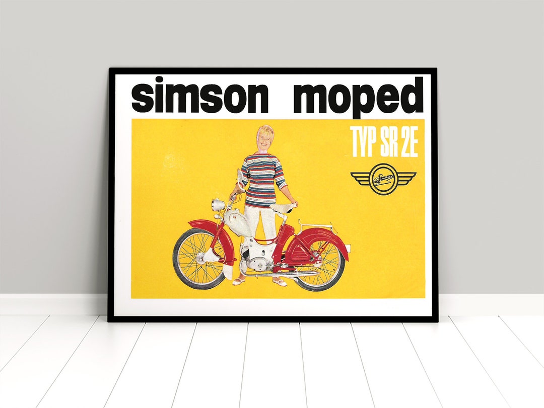 Poster Simson Schwalbe Motorcycle Germany German Advertisement Old ...