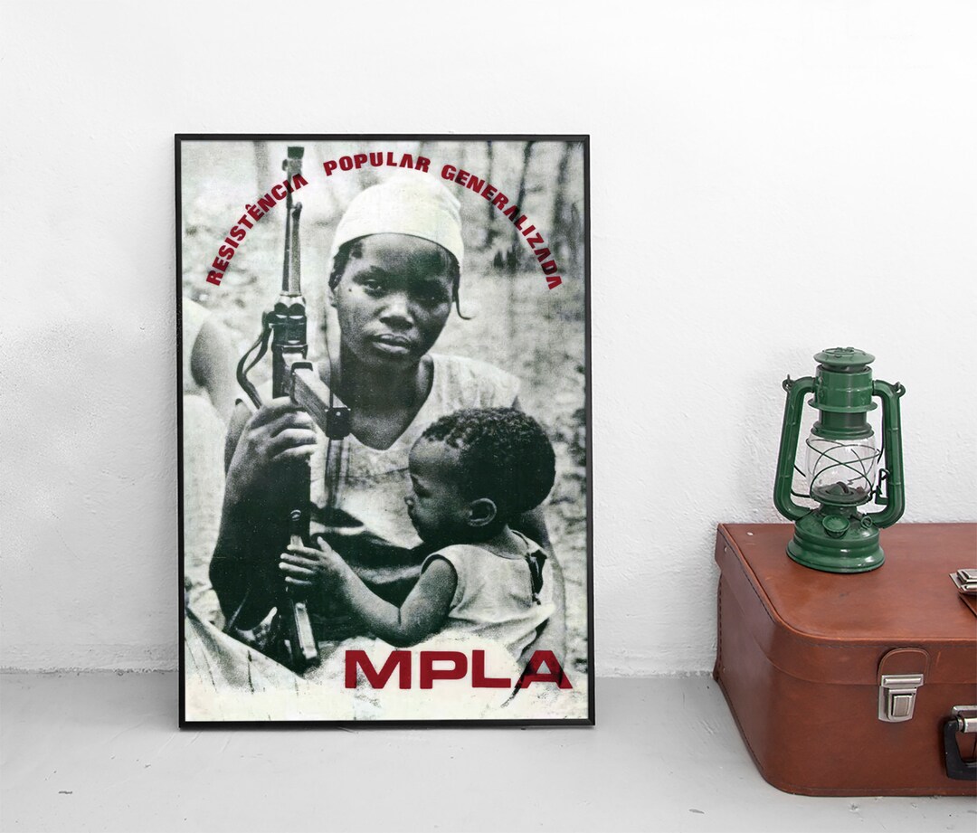 1970s African Propaganda Poster: Angola "support the Resistance" MPLA ...