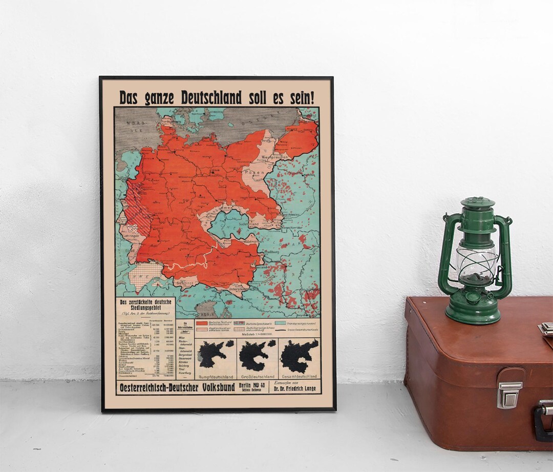 1920 Poster Map "the Whole Germany It Should Be!" - Etsy UK