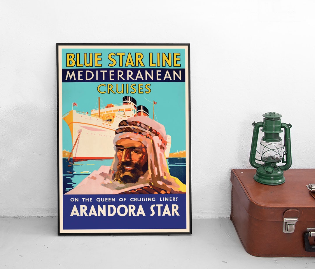 Arandora Star Cruise Ship Poster: Vintage Mediterranean Travel Print - Etsy