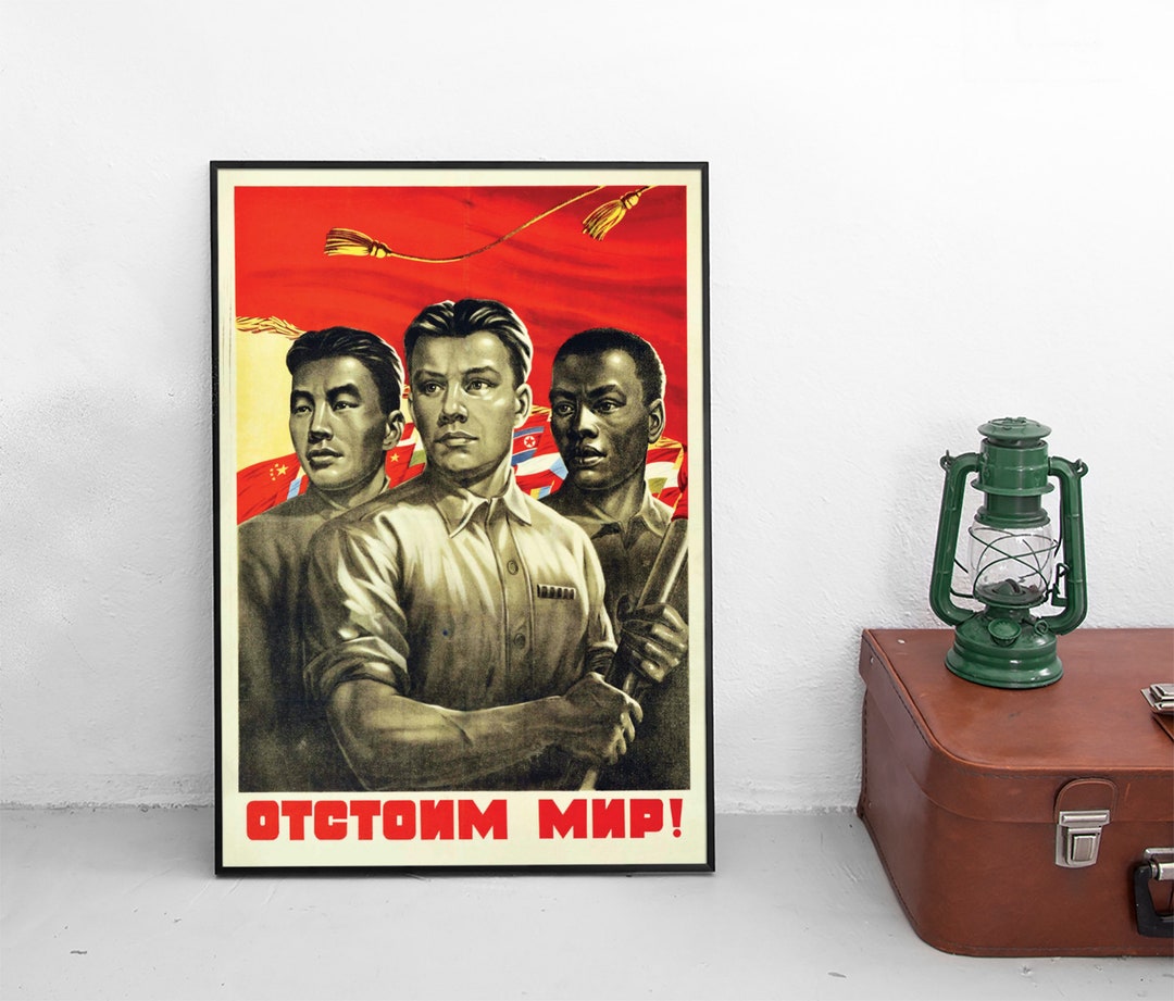 Soviet Propaganda Poster "nations for Peace" Freedom Wall Art CCCP ...