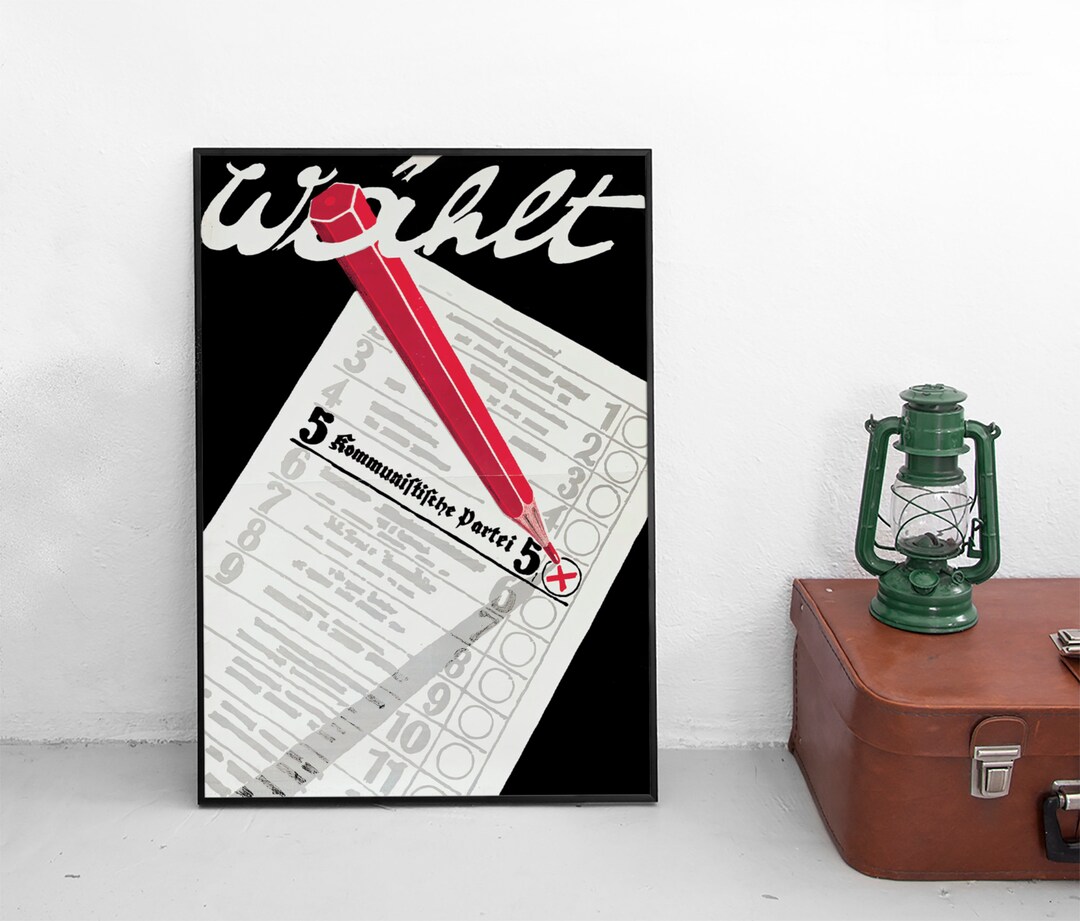 German Communist Party Election Poster, Weimar Republic Wall Art Print ...