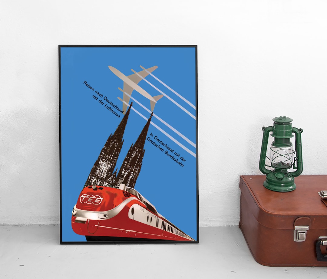 Poster German Railways TEE -to Germany With Lufthansa, Within Germany ...