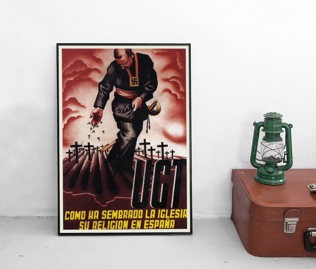 Spanish Civil War Propaganda Poster: Anti-religious Art Print - Etsy UK