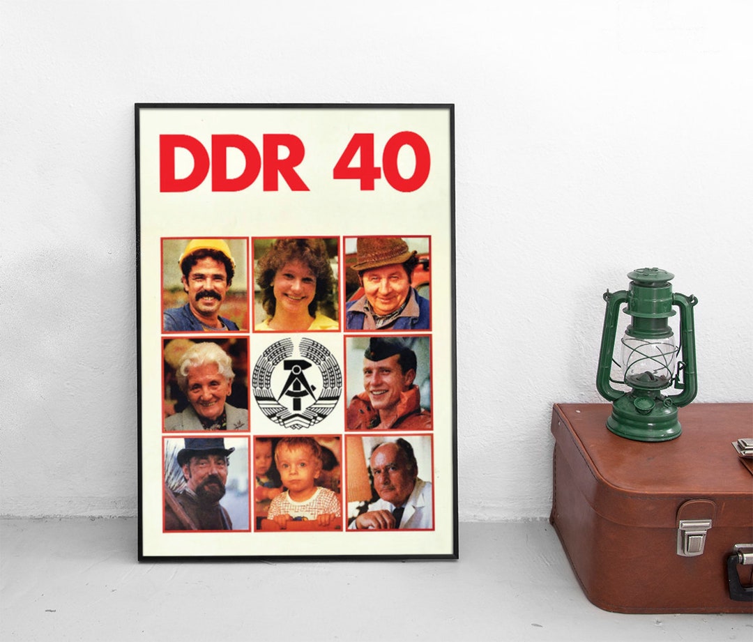 GDR Propaganda Poster 40 Years Eastern Germany DDR Print Home Decor ...