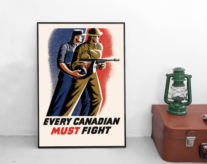 Distressed Wooden Sign 'TO VICTORY! Canada" WW2 Propaganda Sign ...
